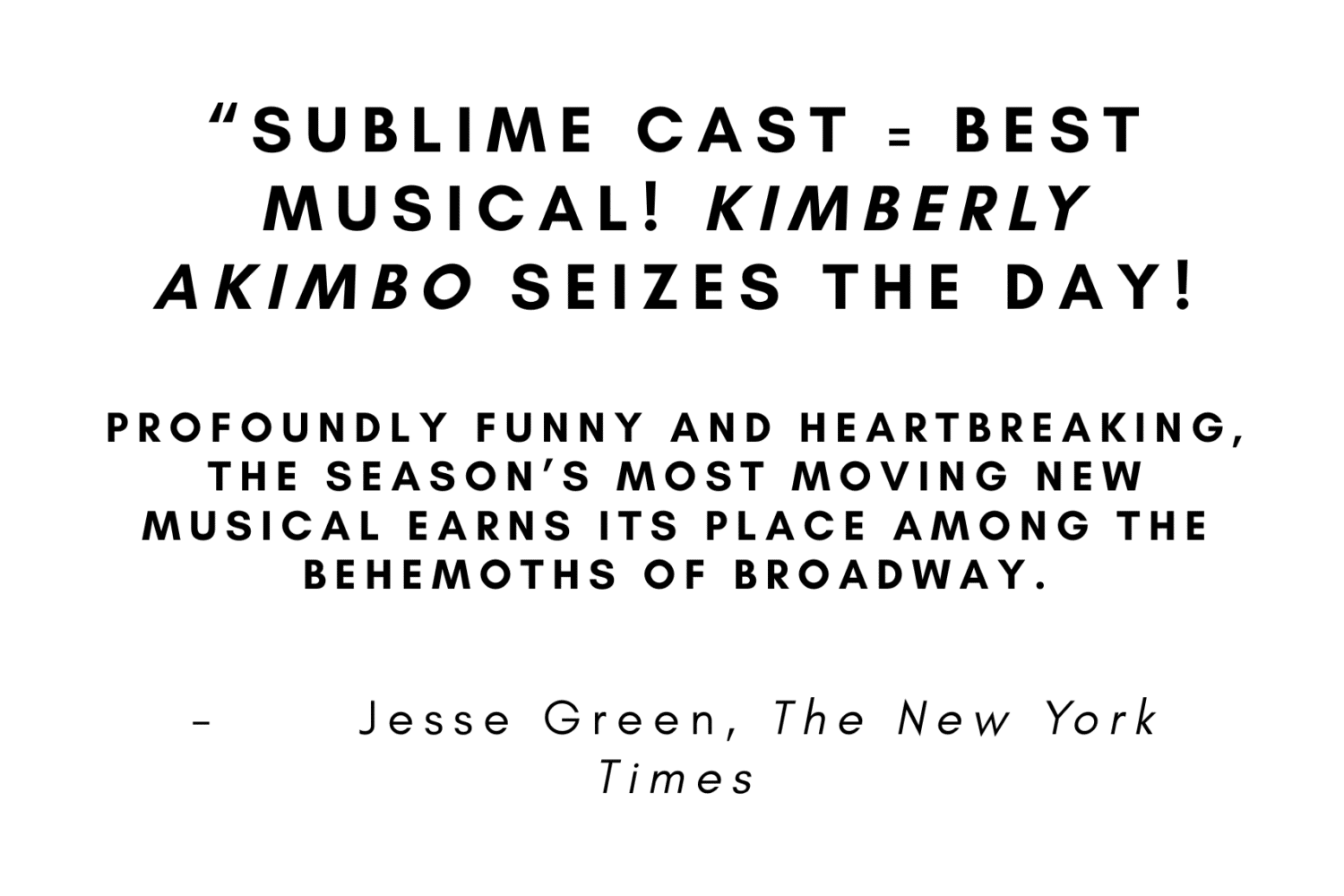 Full Casting Announced for the National Tour of KIMBERLY AKIMBO ...