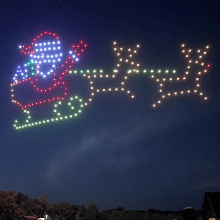 New Drone Show Lights the Way for Santa and His Sleigh - Denver Center ...