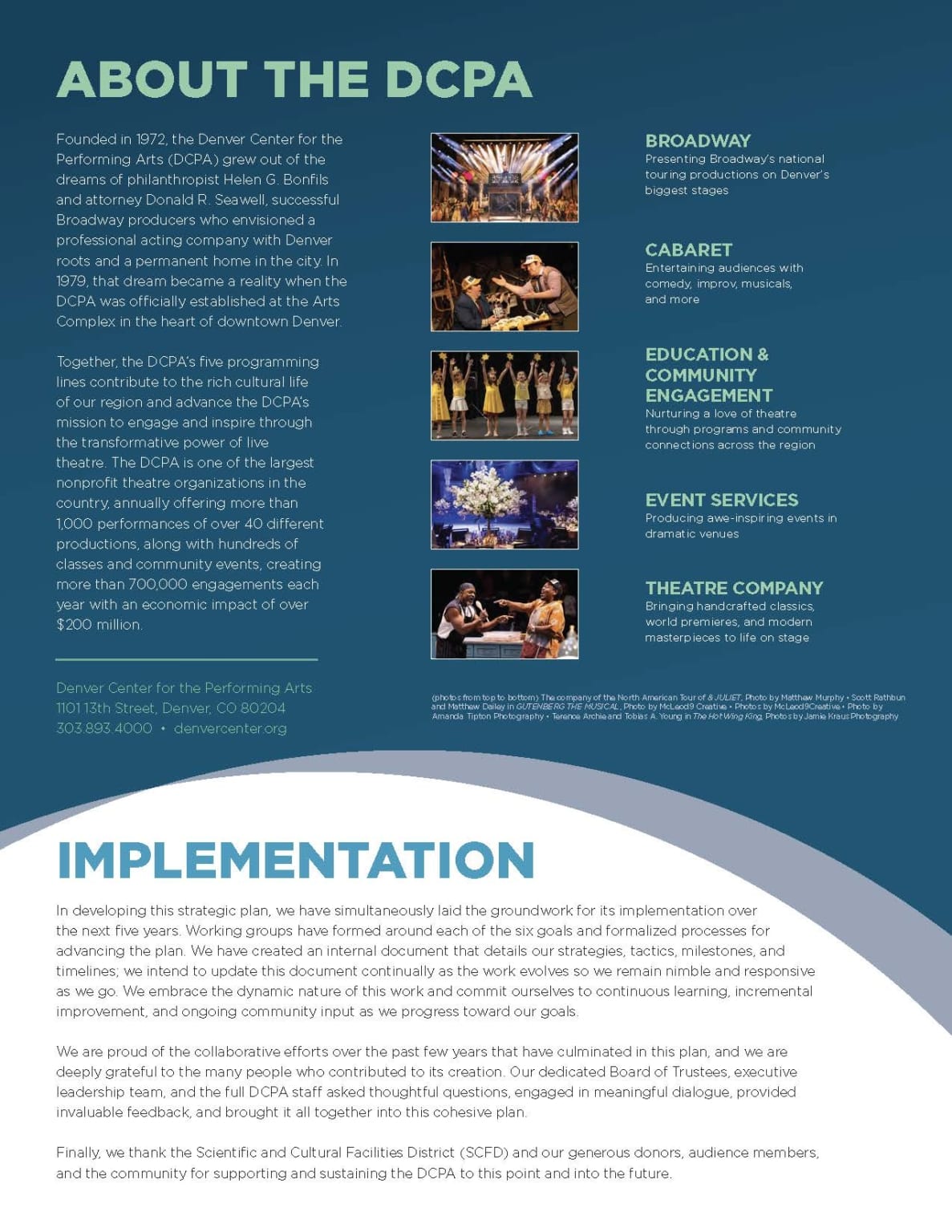 Plan - Denver Center for the Performing Arts